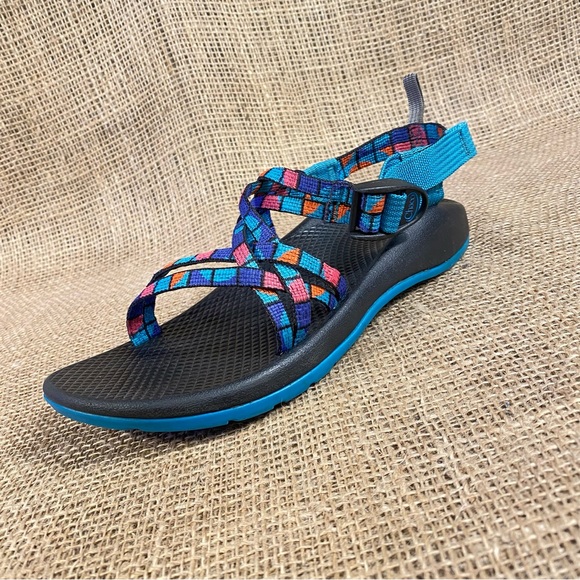 Chaco | Shoes | Chaco Sandals Blue Pink Purple Teal Orange Multicolor ...